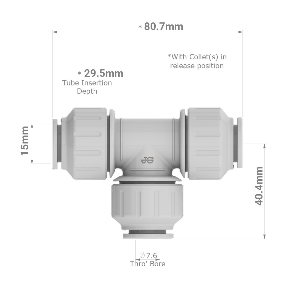 Speedfit Equal Tee 15mm | JTPickfords.com